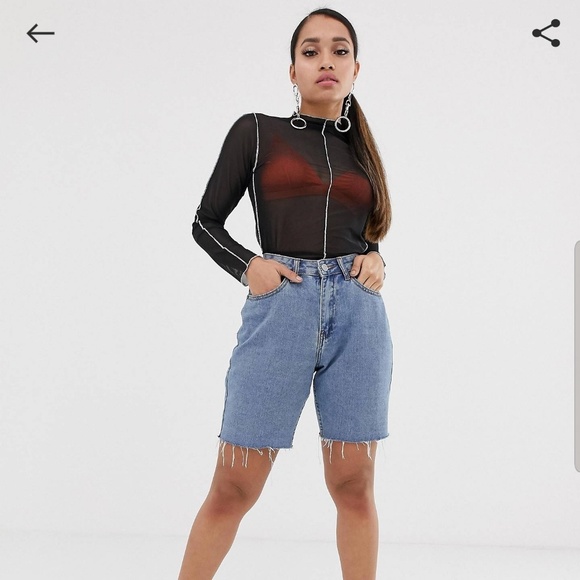 ASOS Petite | Tops | Asos Petite Mesh Top W White Contrast | Poshmark